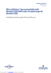 Emerson Micro Motion 3500 MVD Handbücher | ManualsLib