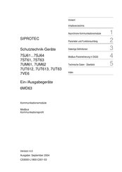 Siemens SIPROTEC 7SJ64 Handbücher | ManualsLib