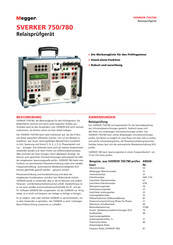 Megger SVERKER 750 Handbücher | ManualsLib