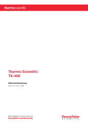 Thermo fisher scientific Thermo Scientific TX-400 Handbücher | ManualsLib