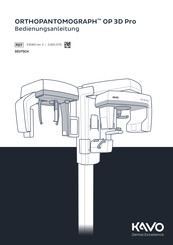 Kavo ORTHOPANTOMOGRAPH OP 3D Pro Handbücher | ManualsLib