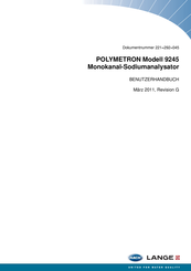 Hach lange POLYMETRON 9245 Handbücher | ManualsLib