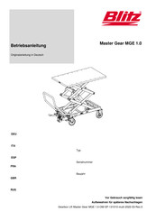 Blitz Master Gear MGE 1.0 Handbücher | ManualsLib