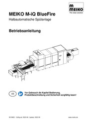 Meiko M-iQ BlueFire Handbücher | ManualsLib
