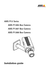 Axis communications P1385 Handbücher | ManualsLib