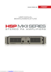 Psso HSP-1000 MKII Handbücher | ManualsLib